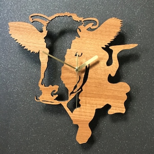 Cow Head Clock. Wooden Cow Head Clock. Perfect for Cattle Farmers ...