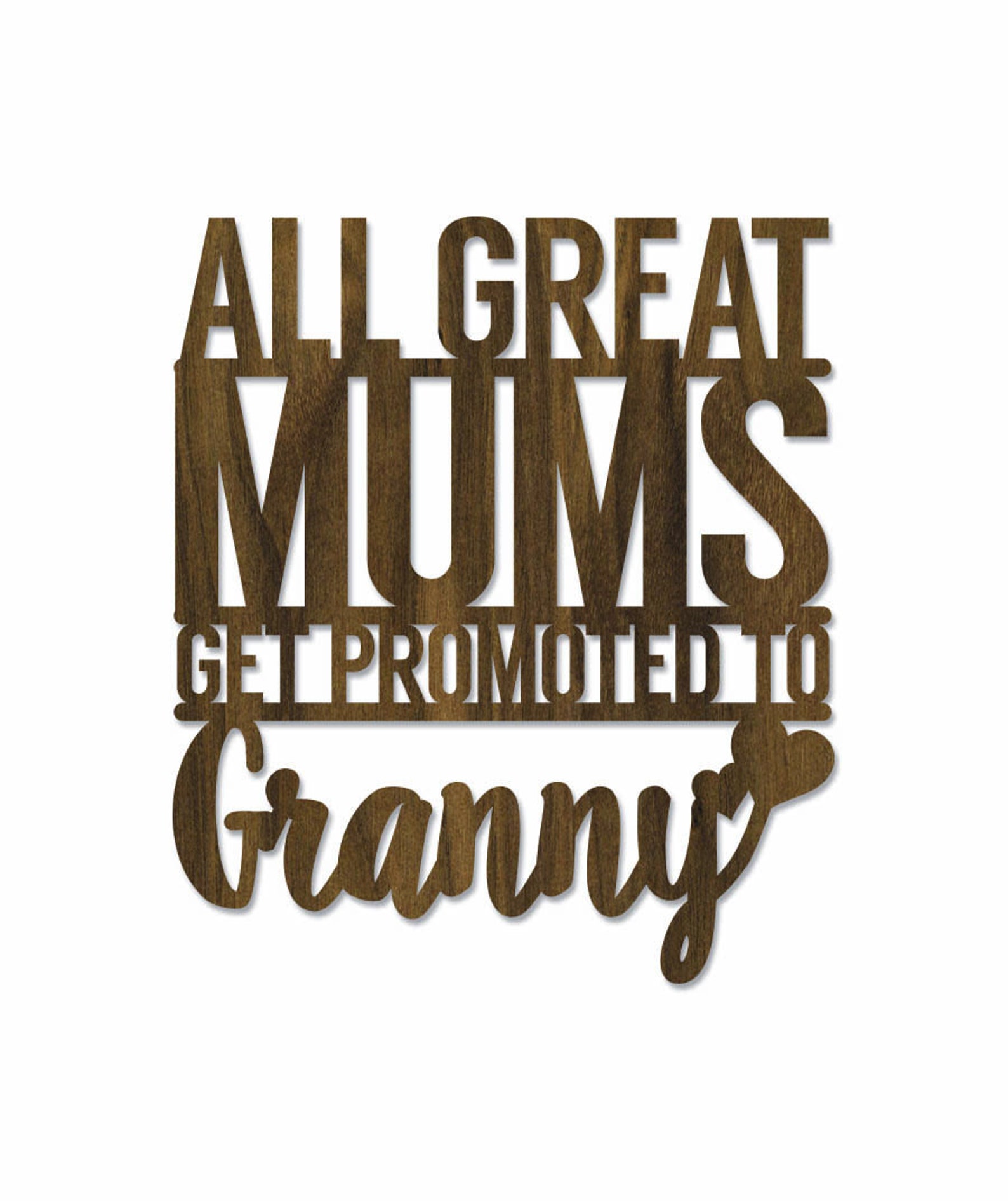 X1 Individual Grandma Coaster All Great Mums Get Promoted to | Etsy UK