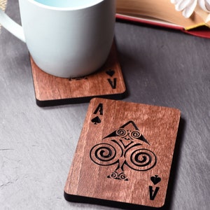 X1 Individual Ace of Spades Playing Card Coaster. Perfect for Poker ...