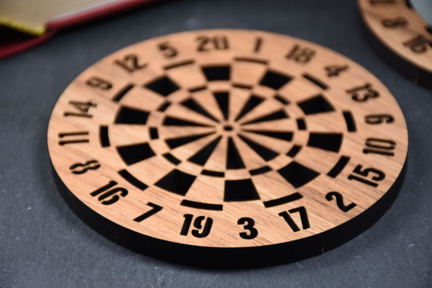 X1 Individual Dartboard Coaster - Wooden Dart Board Coaster. for a ...