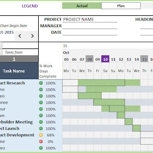 Gantt Chart Maker Excel Template Project Planner Excel Task Manager ...