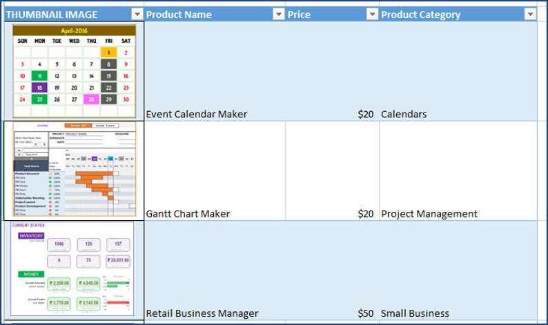 Small Business Product Catalog - Excel Template - Etsy
