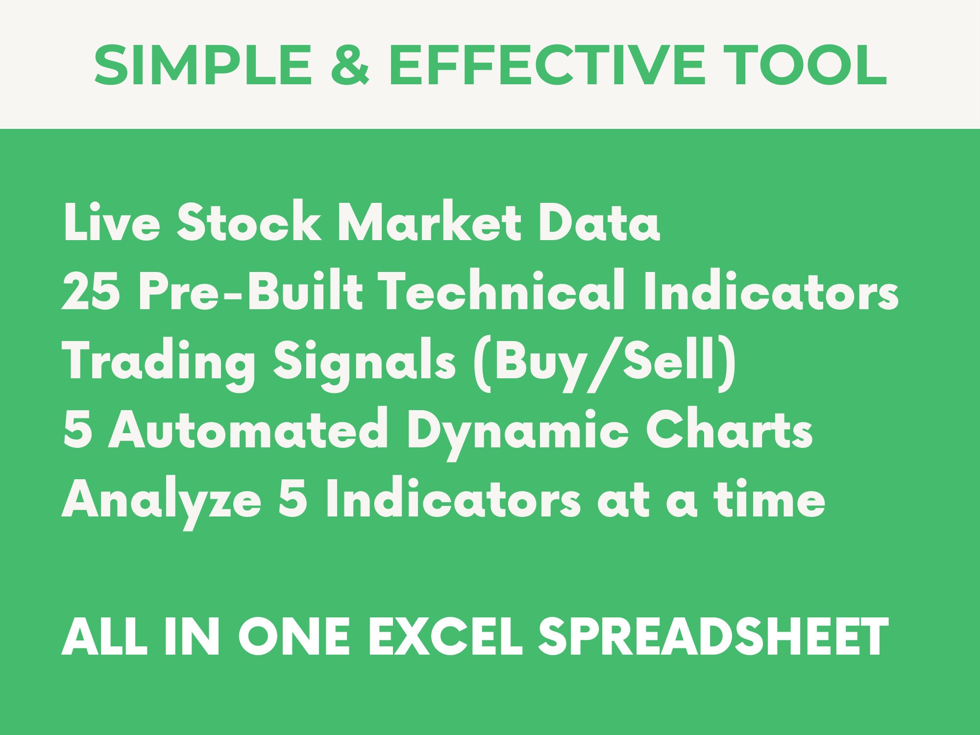Technical Analysis Pro Excel Template | Stock Tracker Spreadsheet ...