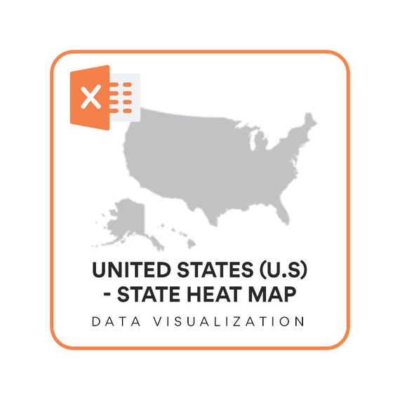 U.S State Heat Map Excel Template | Etsy