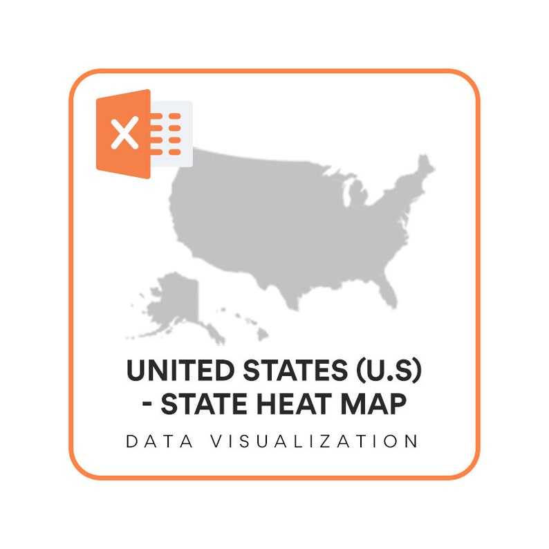 U.S State Heat Map Excel Template | Etsy