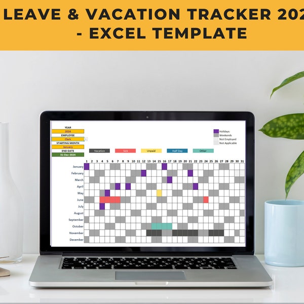 Annual Leave Tracker Excel - Etsy
