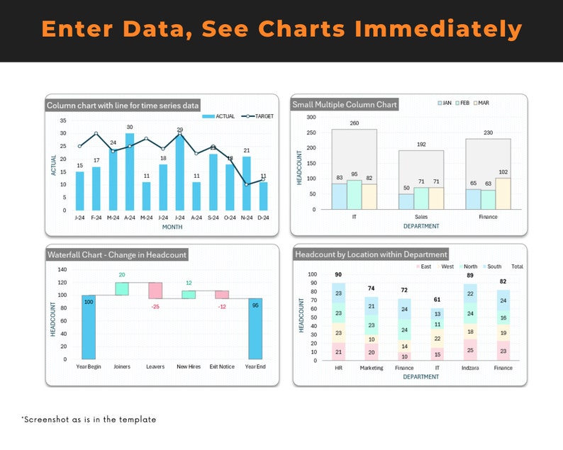 Data Visualization Toolkit in Excel | the Instant Chart Maker - Etsy UK