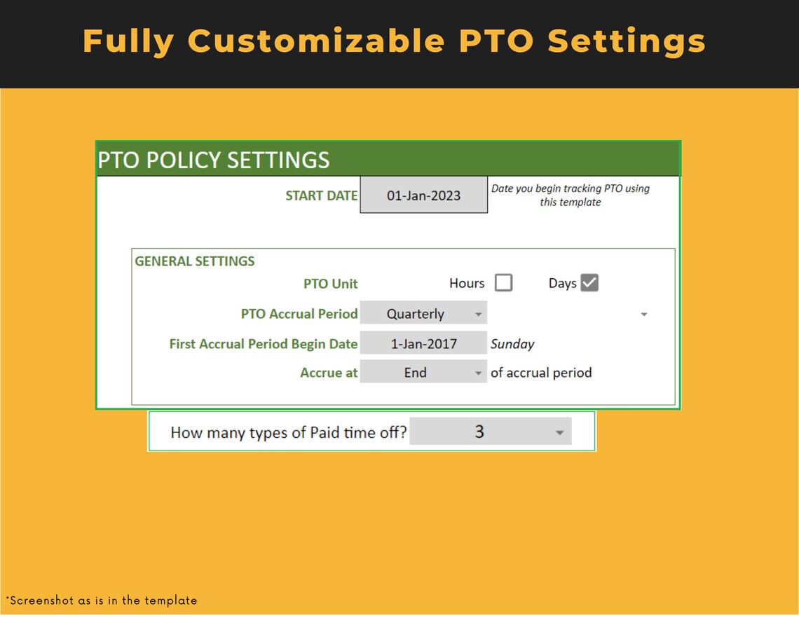 Small Business Paid Time off (PTO) Manager in Google Sheets| Employee ...