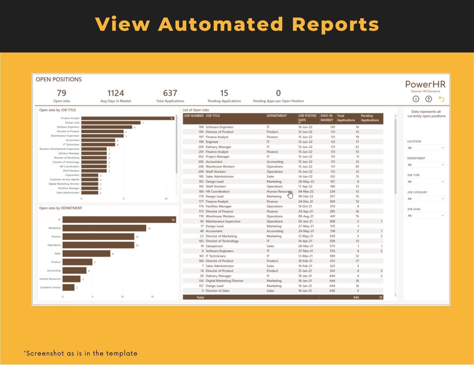 Recruitment Dashboard Power BI Template | Hiring Tracker |hiring ...