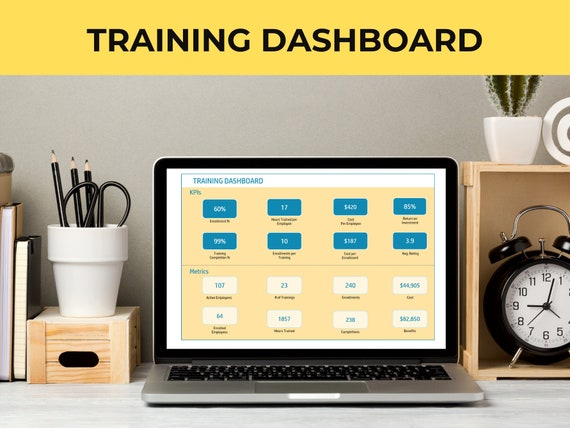 Training learning & Development Dashboard Excel Template - Etsy