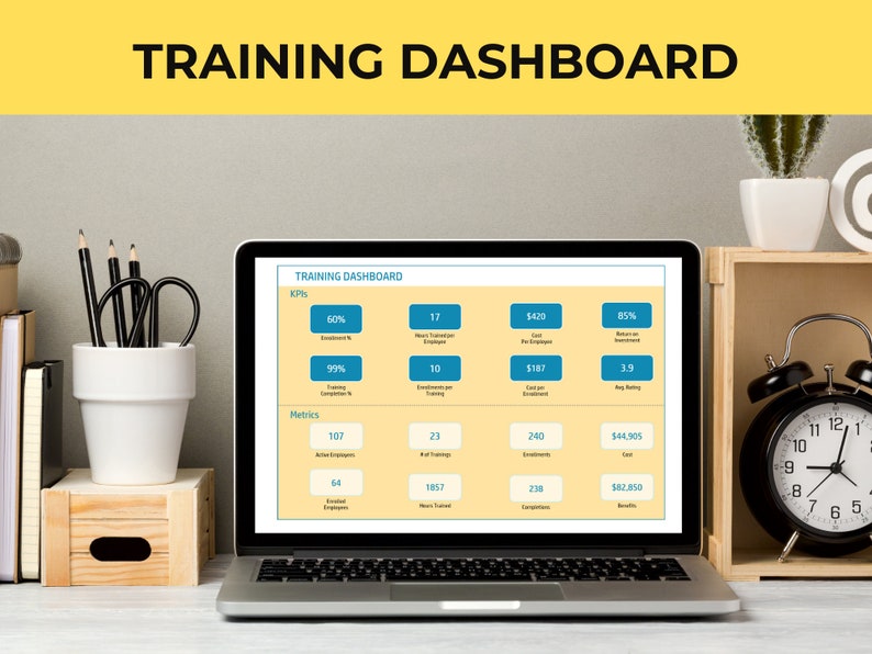 Training (learning & Development) Dashboard Excel Template - Etsy