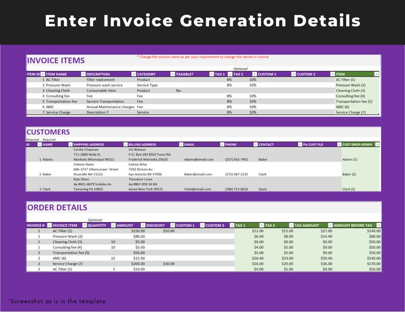 Invoice Manager Pro | Invoice Generator Excel Template | Small Business ...