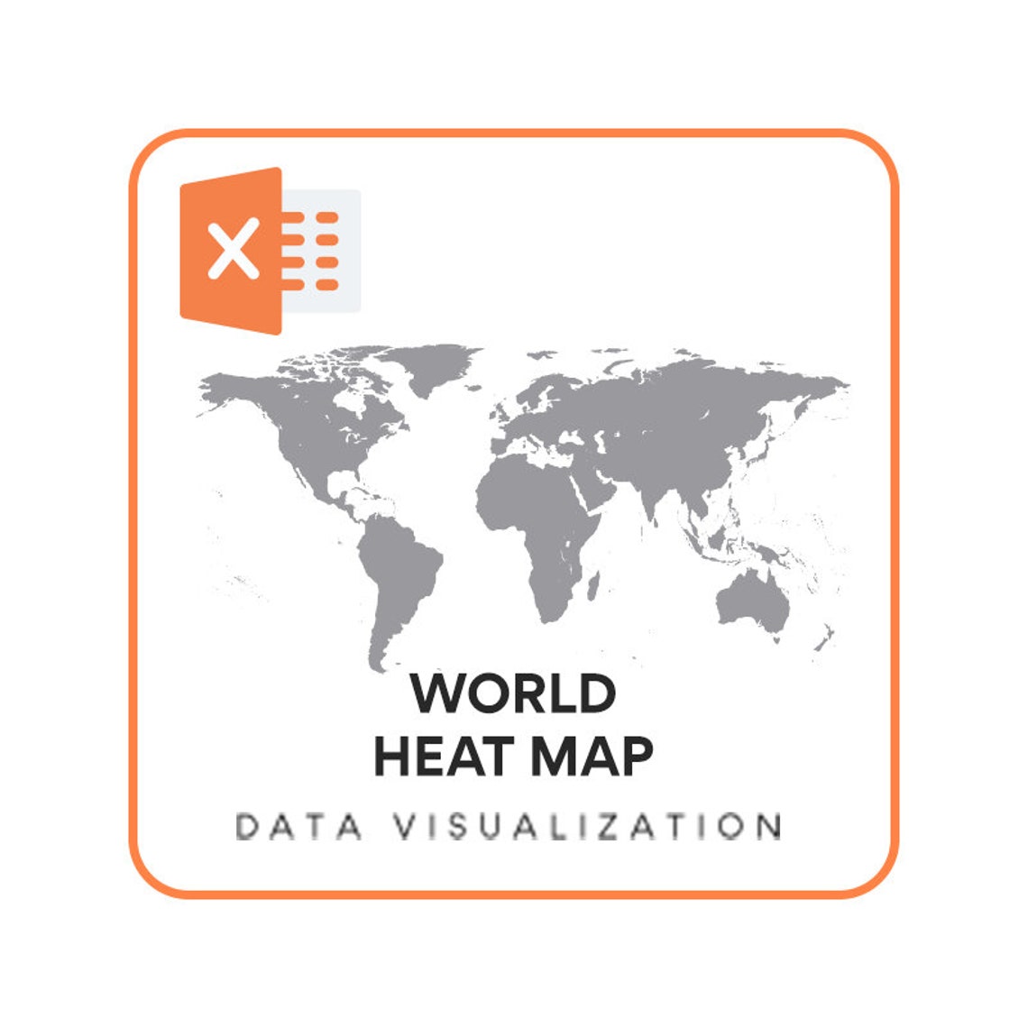World Heat Map by Continent Excel Template - Etsy