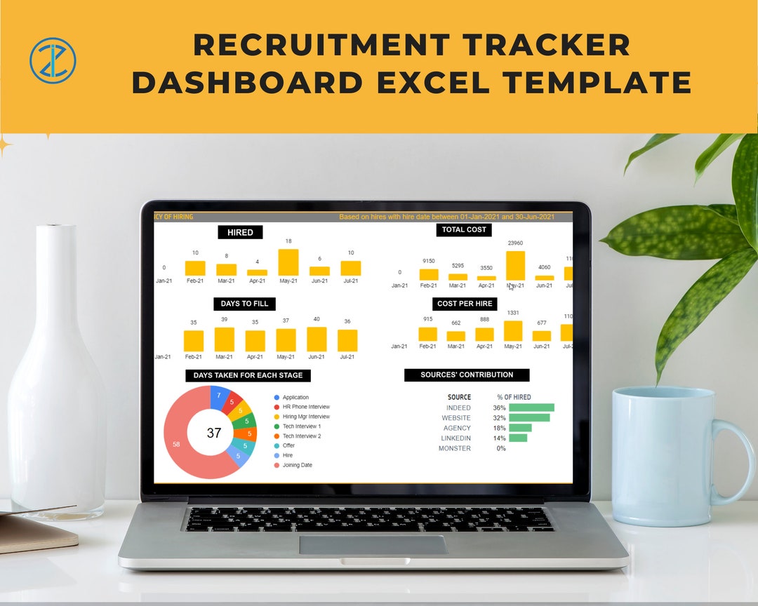 Recruitment Tracker | Recruitment Excel Template | HR Excel Manager ...