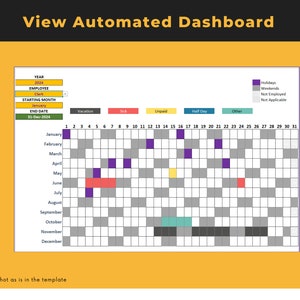 Leave & Vacation Tracker 2024 Excel Template - Etsy