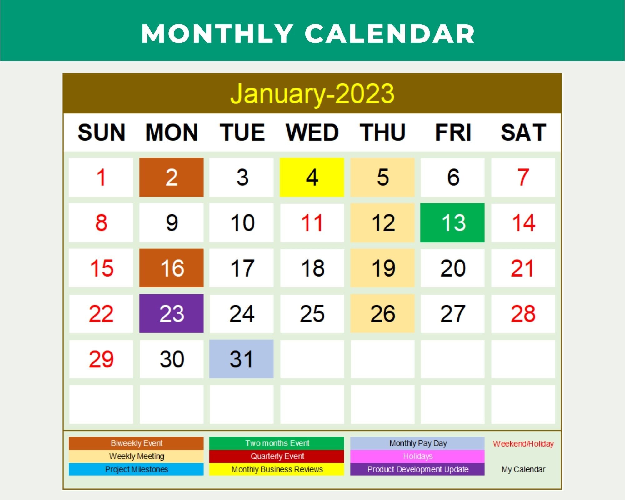 2025/2026 Excel Calendar | Personalized Excel Calendar | Dynamic ...