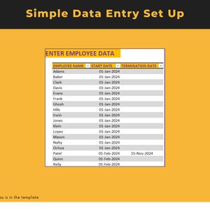Leave & Vacation Tracker 2024 Excel Template - Etsy
