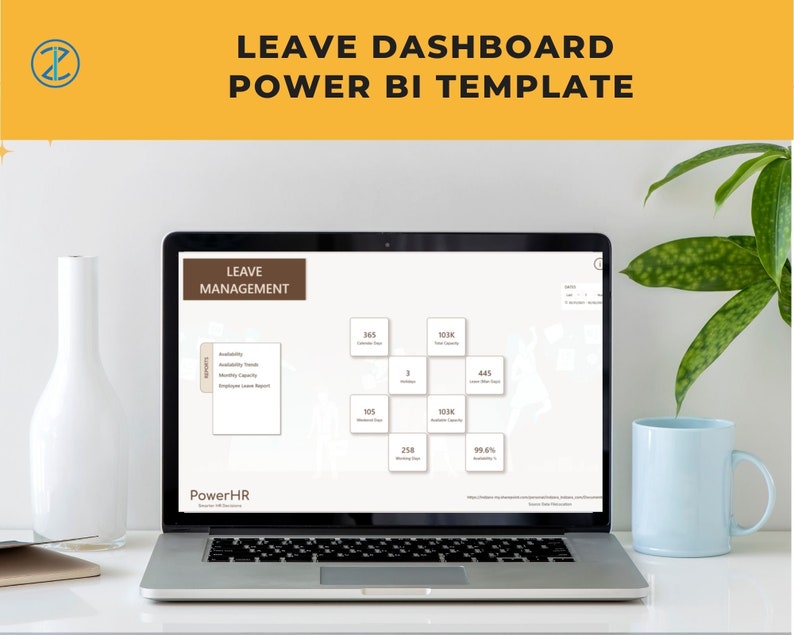 Leave Dashboard Power BI Template - Etsy
