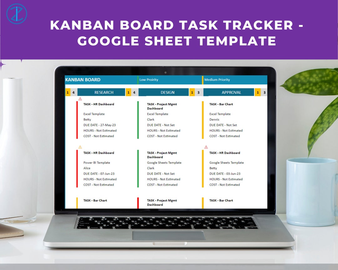 Kanban Board Task Tracker in Google Sheets | Task Management | Agile ...