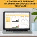 Compliance Training Dashboard Google Sheet Template - Etsy