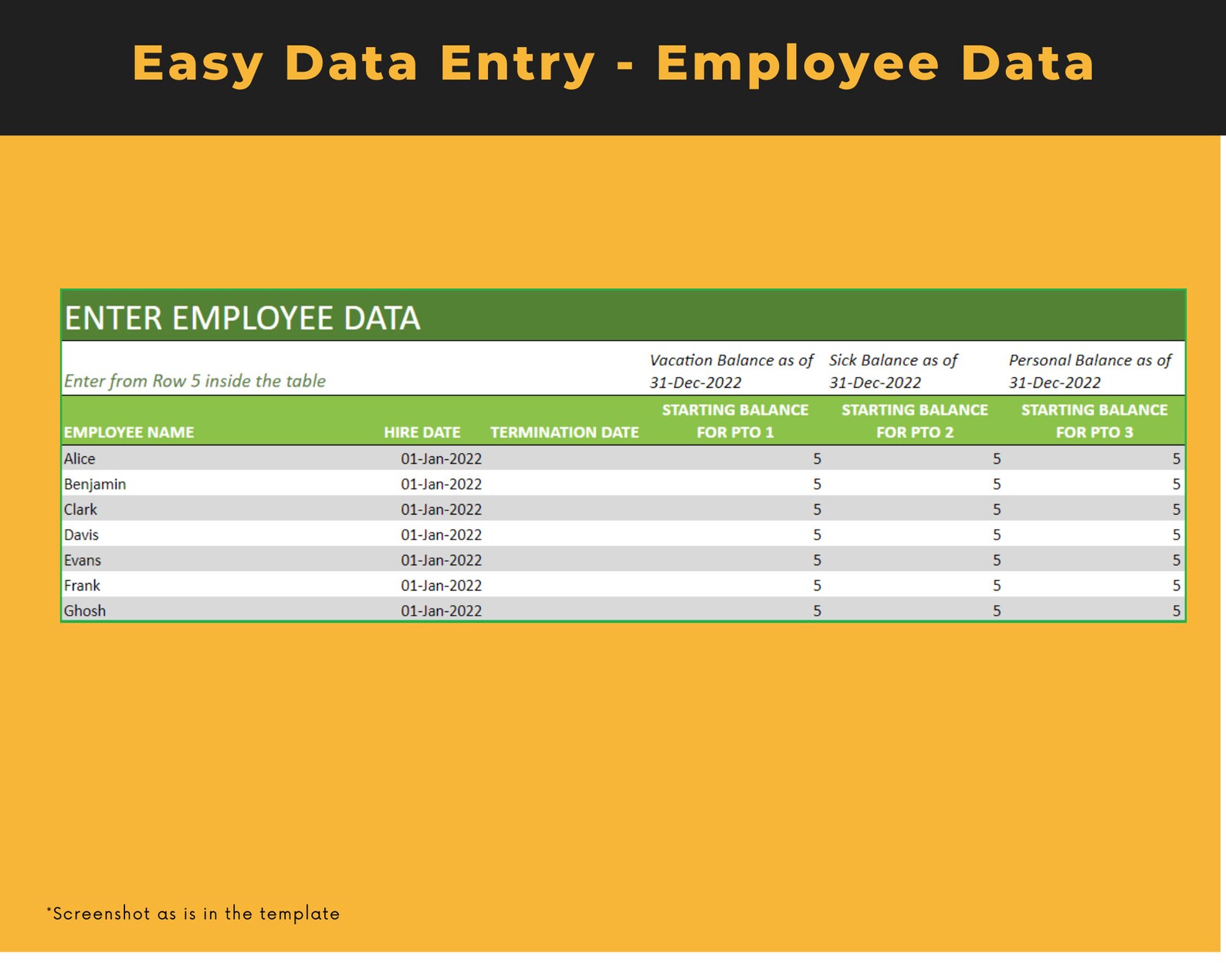 Small Business Paid Time off (PTO) Manager in Google Sheets| Employee ...