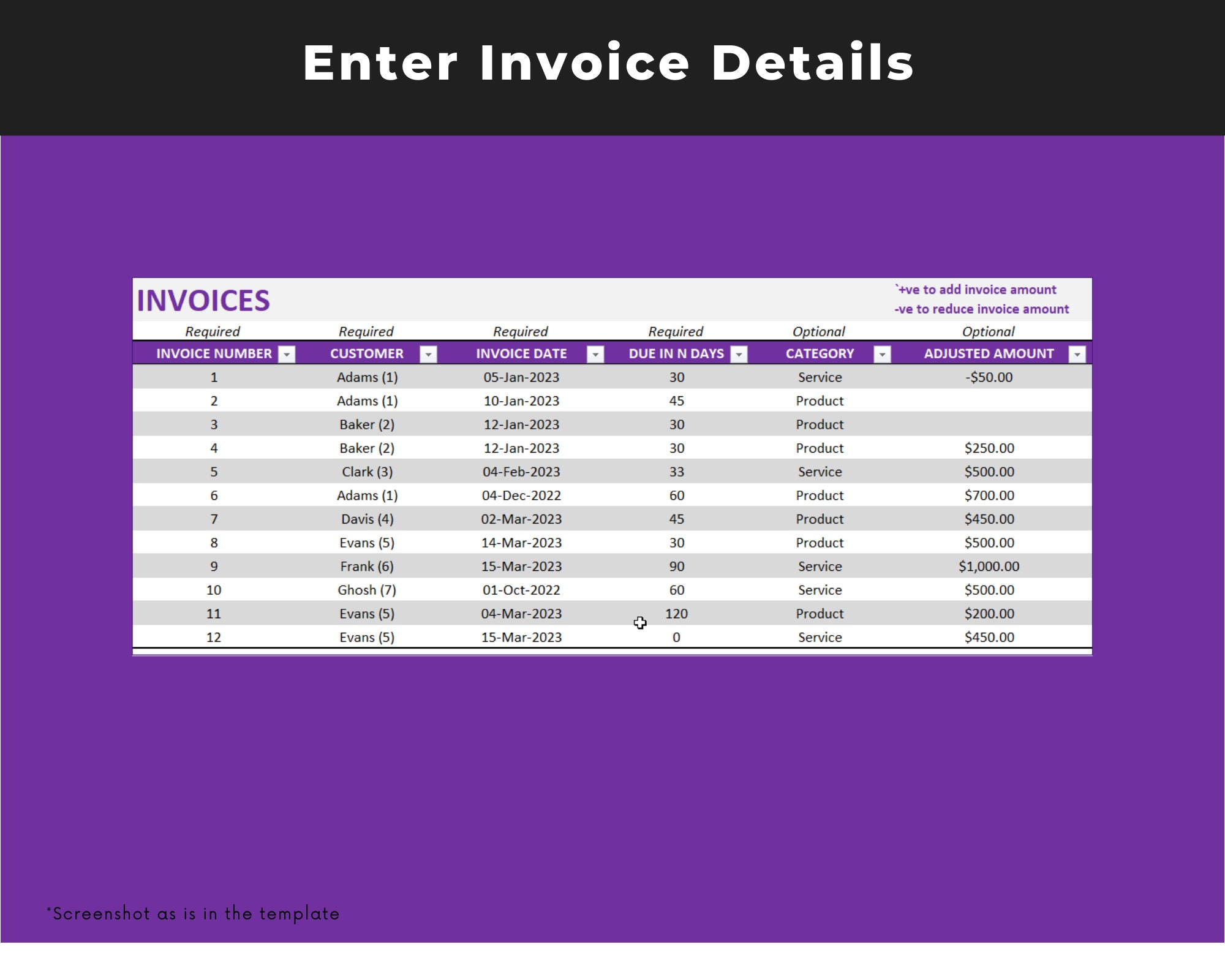 Invoice Manager Pro | Invoice Generator Excel Template | Small Business ...