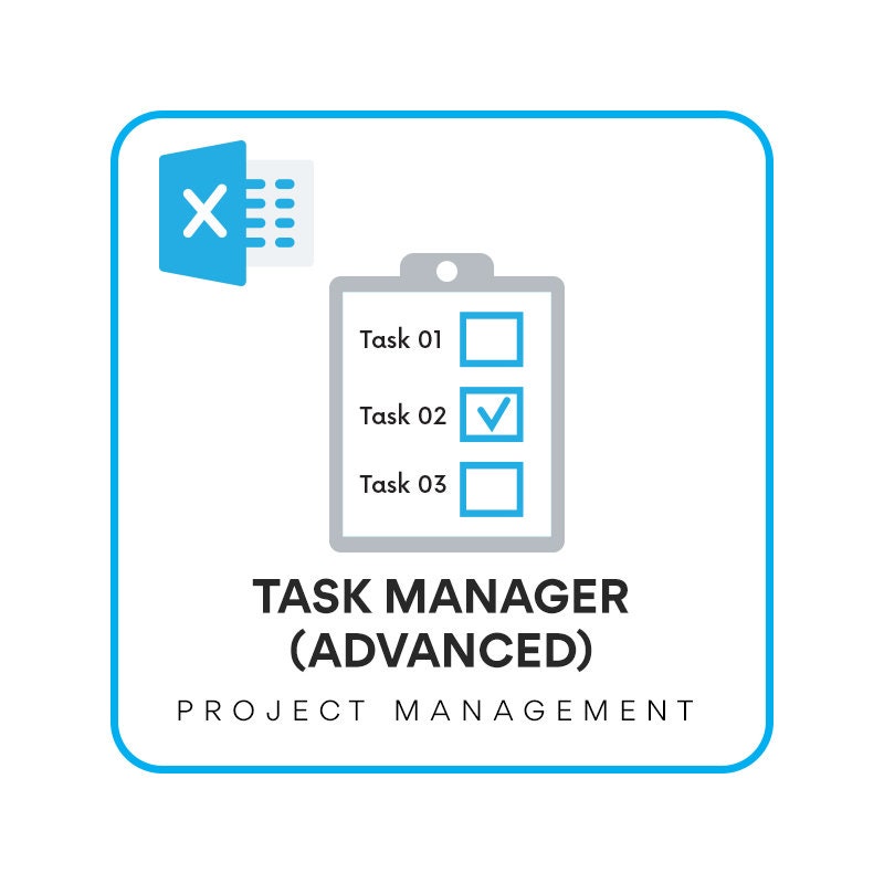 Task Manager advanced Excel Template - Etsy