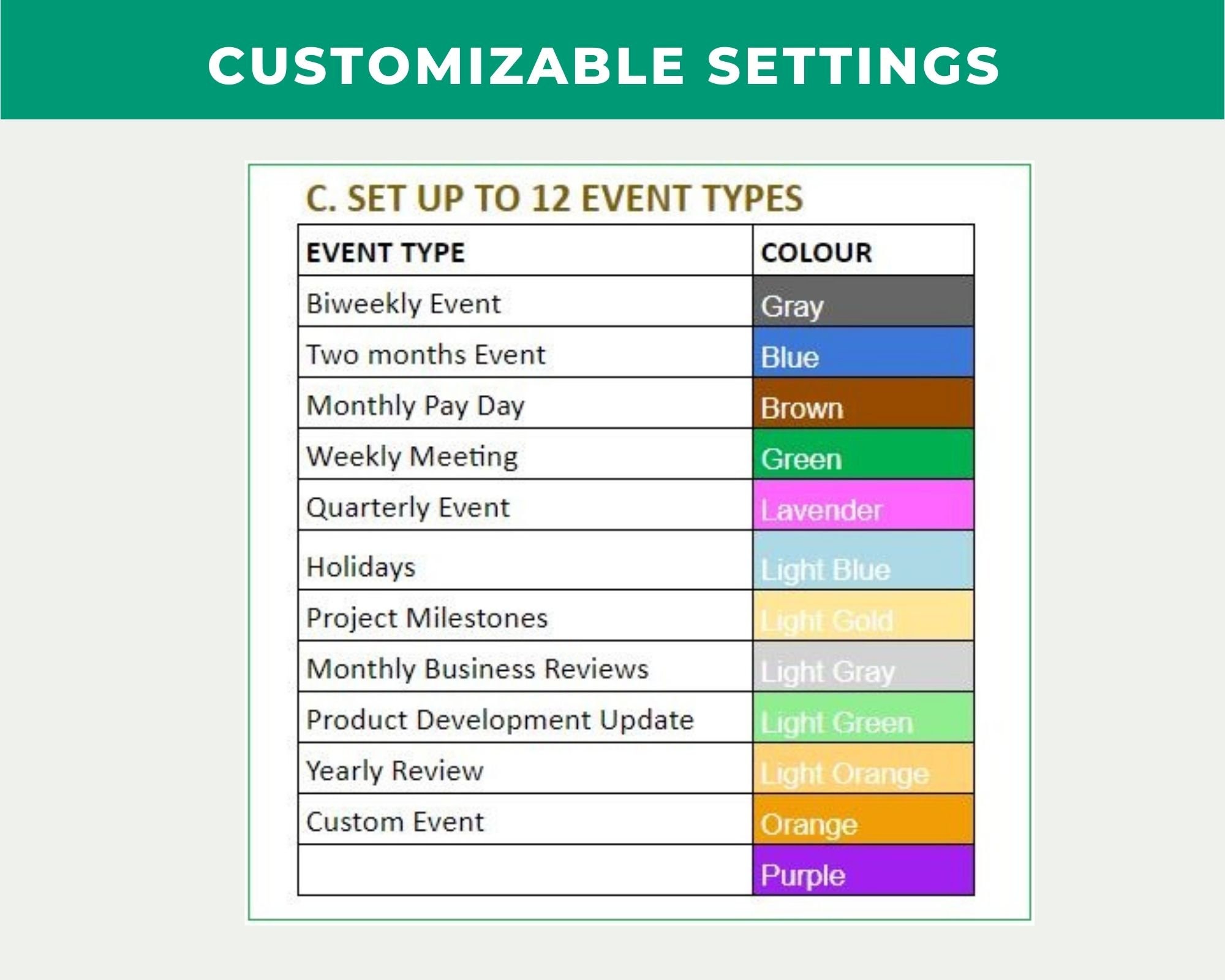 2024/2023 Google Sheets Calendar | Personalized Google Sheets Calendar ...