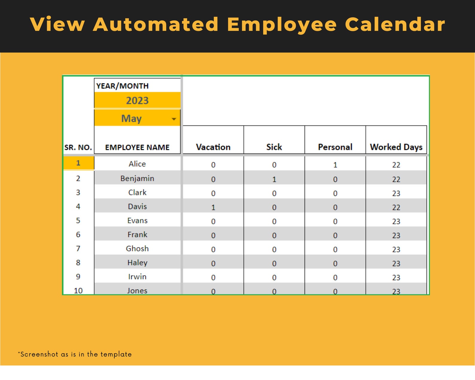 Small Business Paid Time off (PTO) Manager in Google Sheets| Employee ...