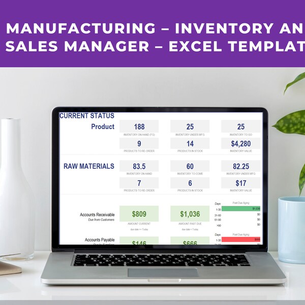 Inventory Excel Template - Etsy