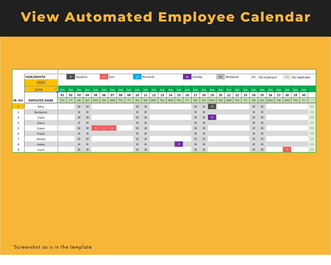 Small Business Paid Time off (PTO) Manager in Google Sheets| Employee ...