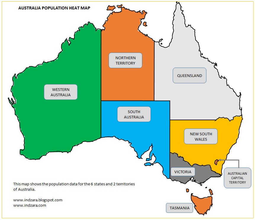 Australia – State Heat Map – Excel Template - Etsy