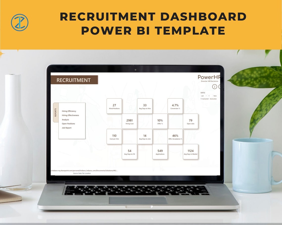 Recruitment Dashboard Power BI Template | Hiring Tracker |hiring ...
