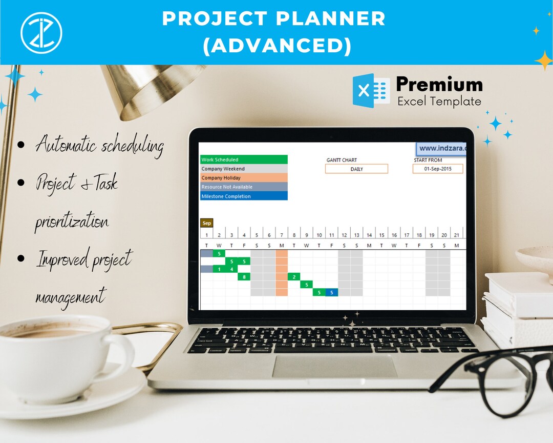 Project Planner (advanced) – Excel Template - Etsy