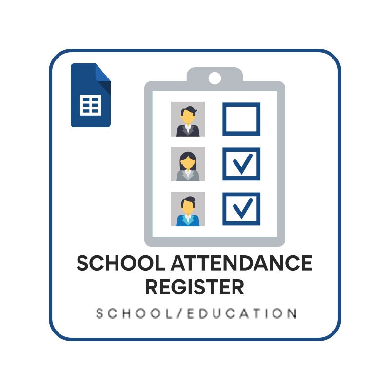 School Attendance Register – Google Sheet Template - Etsy