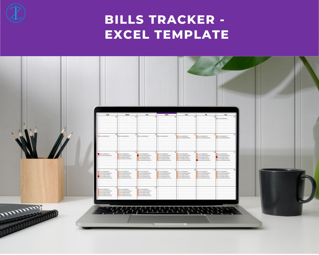 Bills Tracker – Excel Template | Bills Reminder Template - Etsy