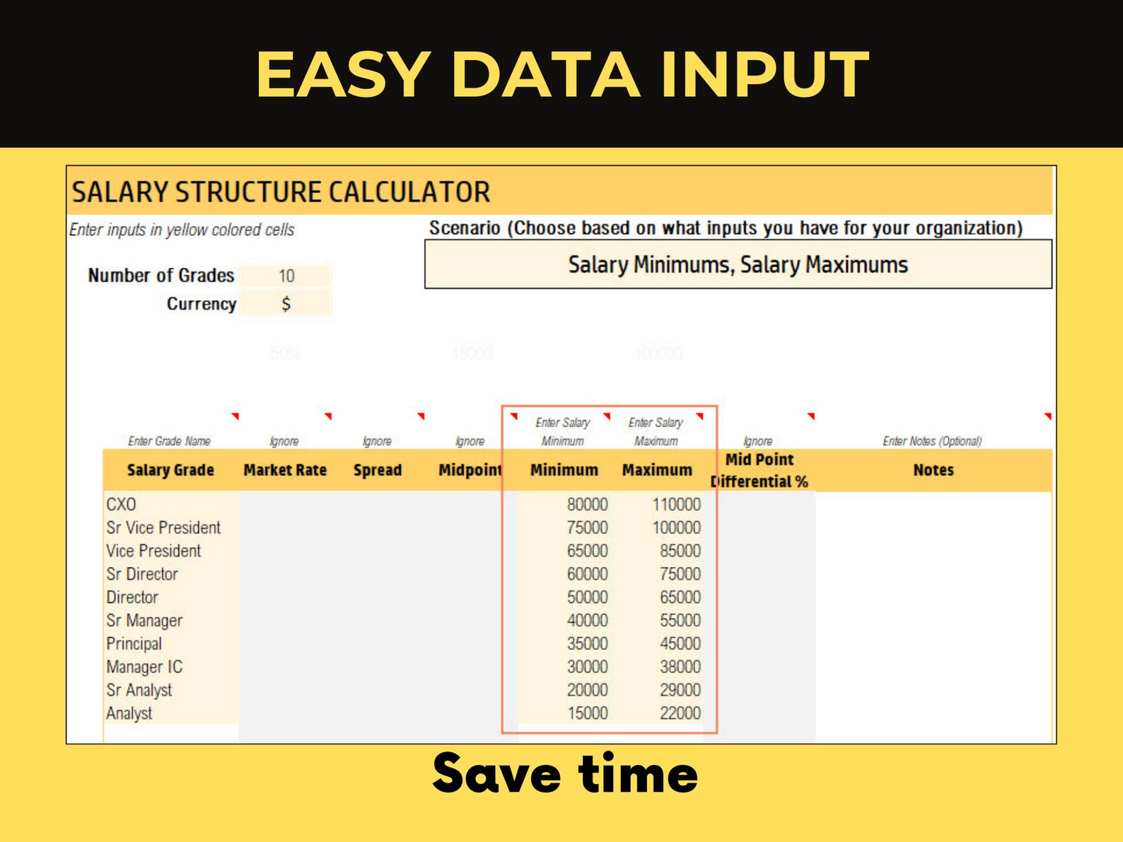 Salary Structure Calculator | Salary Excel Template | Payroll ...