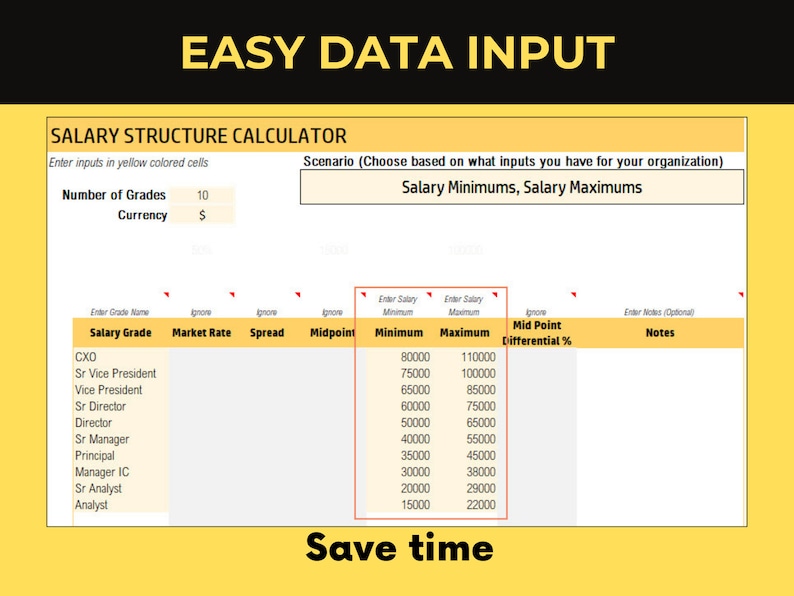 Salary Structure Calculator | Salary Excel Template | Payroll ...