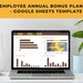 2023 Employee Annual Bonus Planner Google Sheets Template - Etsy