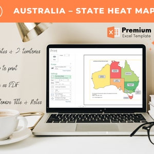Australia – State Heat Map – Excel Template - Etsy
