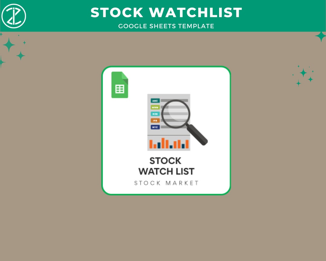 Stocks Watch List in Google Sheets – LIVE Market Updates - Etsy