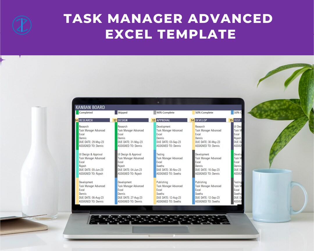 Task Manager (advanced) – Excel Template - Etsy