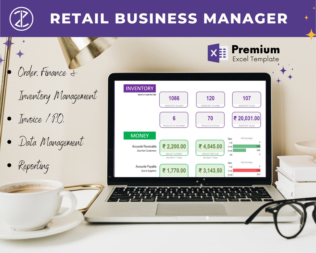 Retail Business Manager - Excel Template - Etsy
