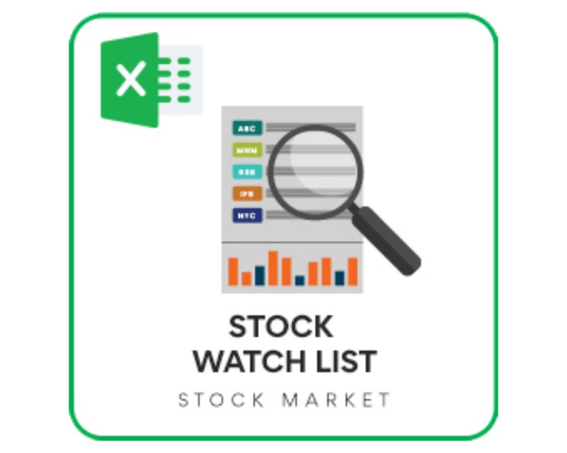 Buy Stocks Watch List Excel Template Online in India - Etsy