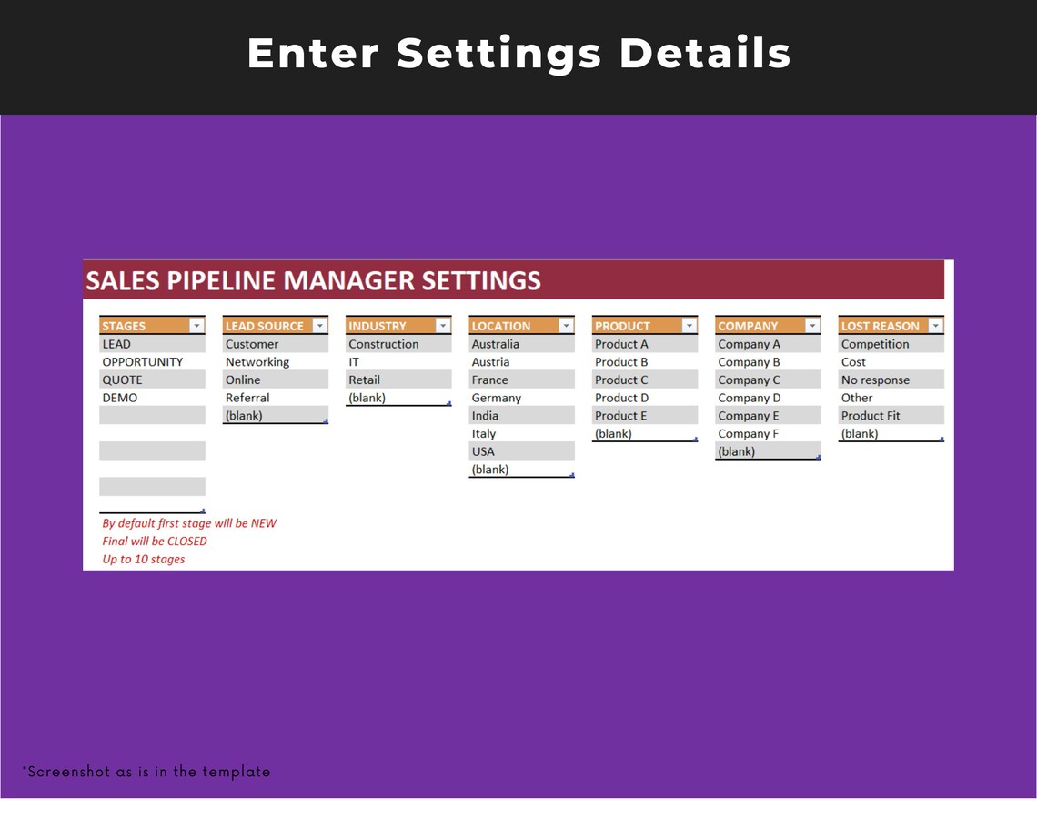 Sales Pipeline Manager (CRM) Power BI Template - Etsy