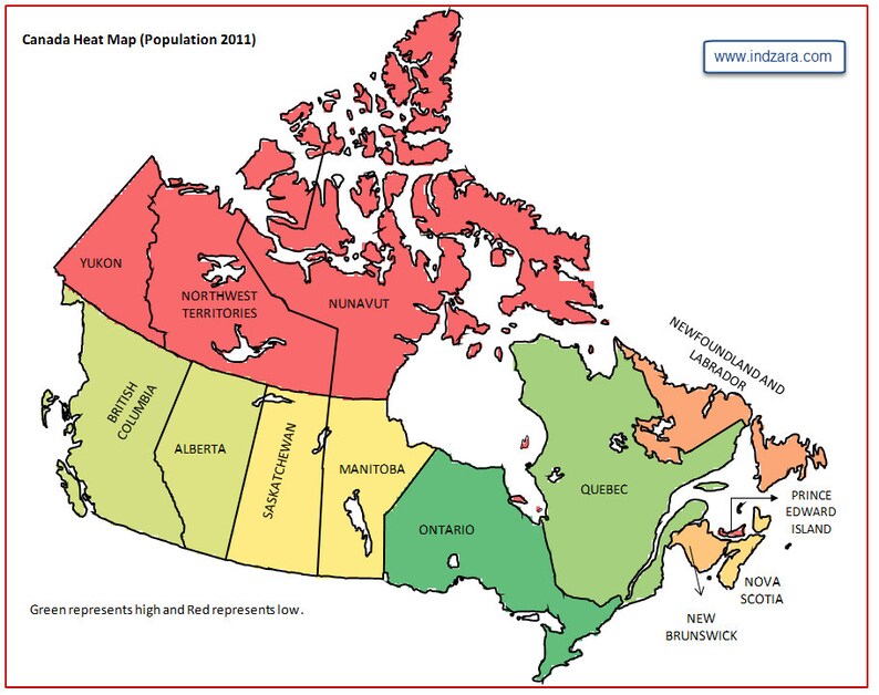 Canada Heat Map Excel Template - Etsy
