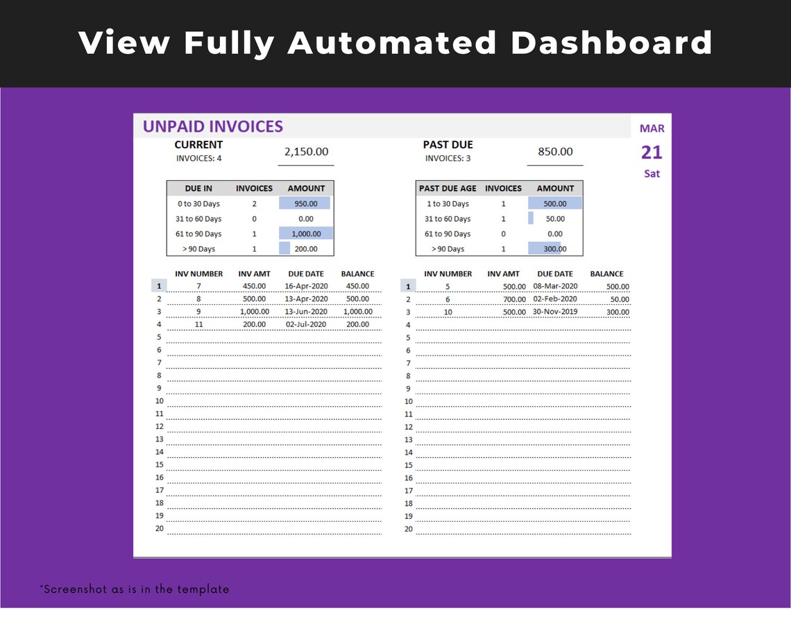 Invoice Manager Pro | Invoice Generator Excel Template | Small Business ...