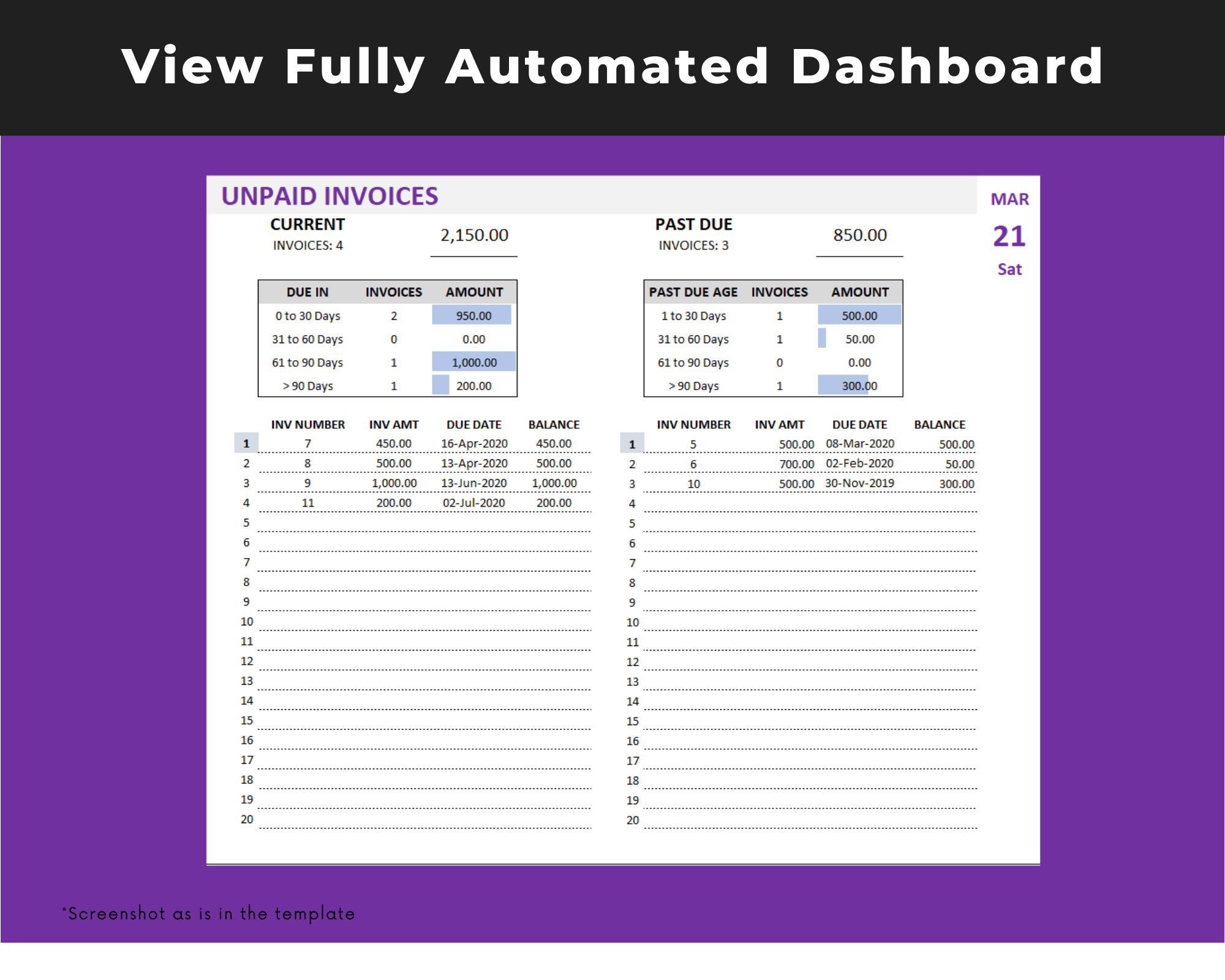 Invoice Manager Pro | Invoice Generator Excel Template | Small Business ...