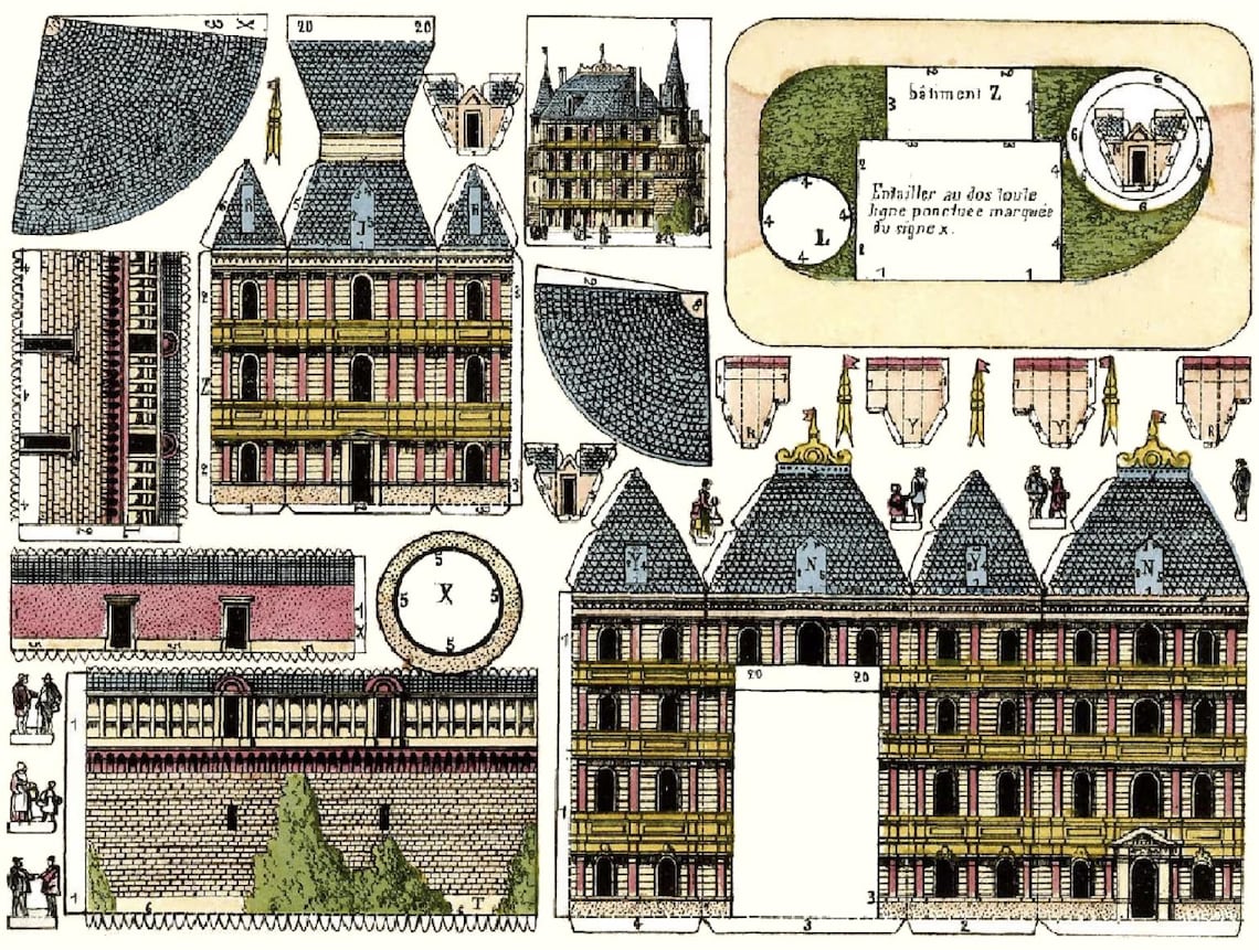 50x PAPER MODEL BUILDINGS - Printable Model Kits, Cut-out & Make - Etsy