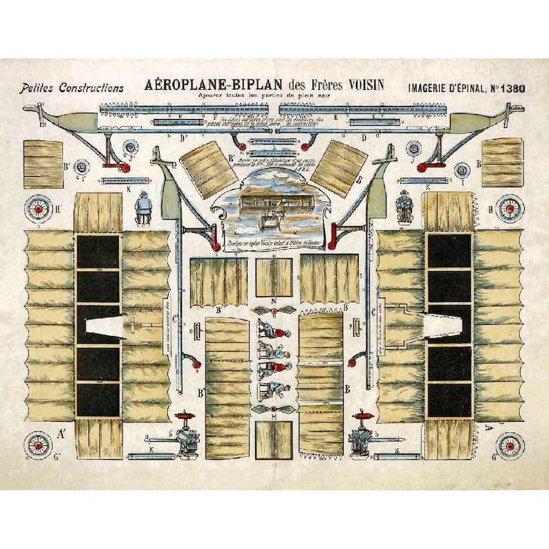 6x Vintage Paper Model PLANES Printable Sheets Print - Etsy UK